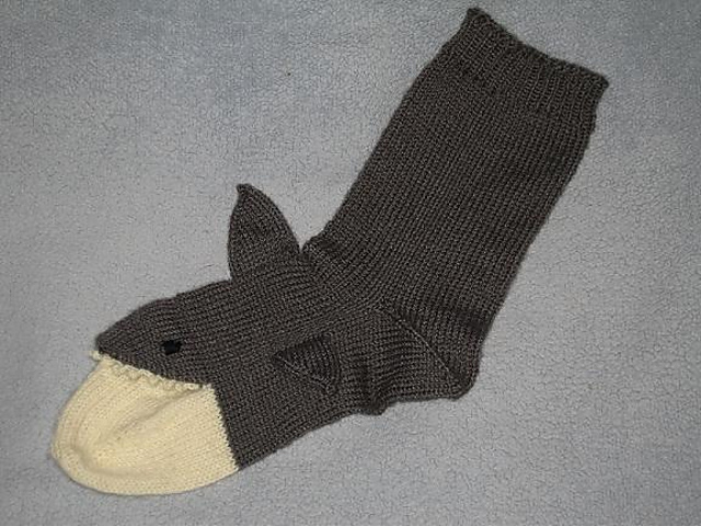 Ravelry: J.A.W.S.S. (Just Afterthought White Shark Socks) pattern by ...