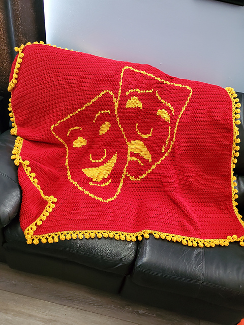 Ravelry: Tragedy Comedy faces graph pattern by Dean Den Designs