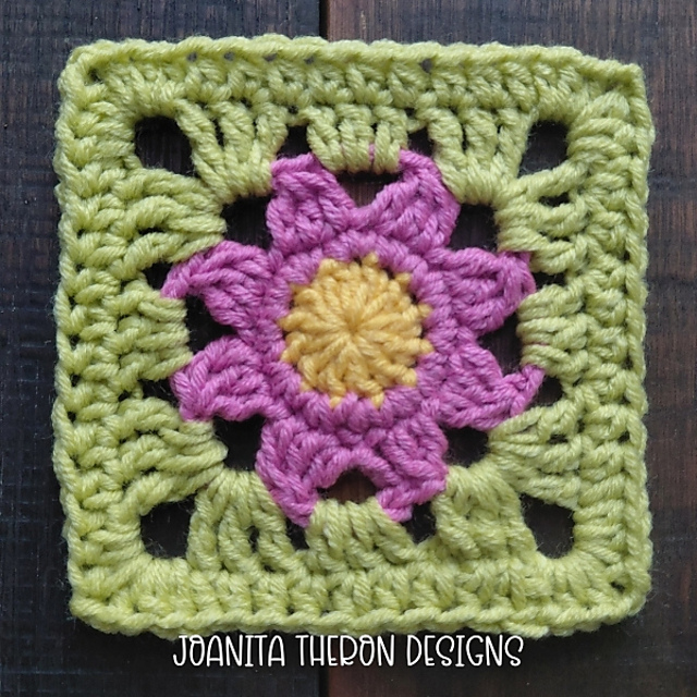 Ravelry: Granny Cosmos Mini Square pattern by Joanita Theron