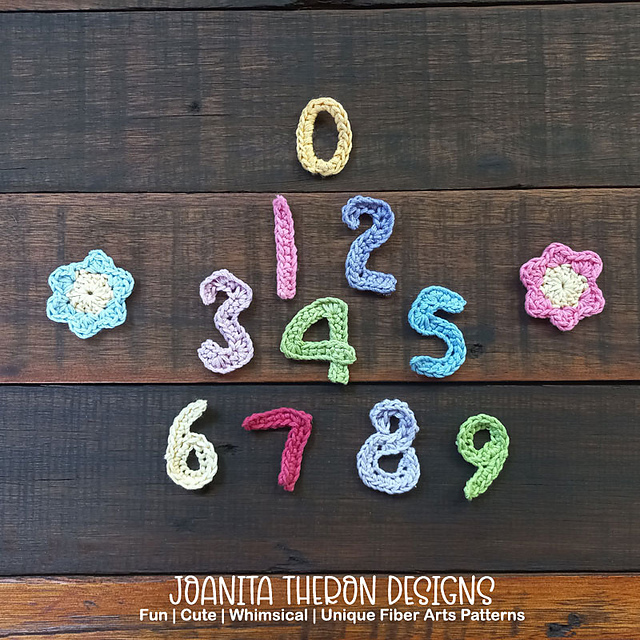 Ravelry: Numbers 0-9 pattern by Joanita Theron