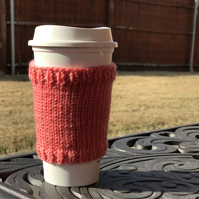 Ravelry: Basic Knit Cup Cozy pattern by Kristen Mangus
