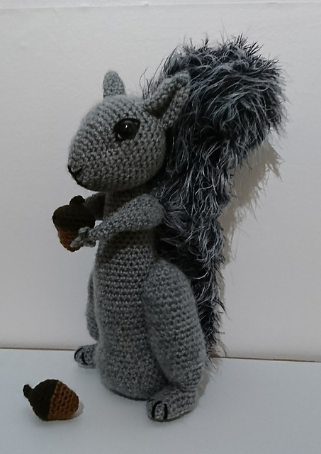 Ravelry: Joey the Grey Squirrel with Acorns pattern by Handmade by Jodie