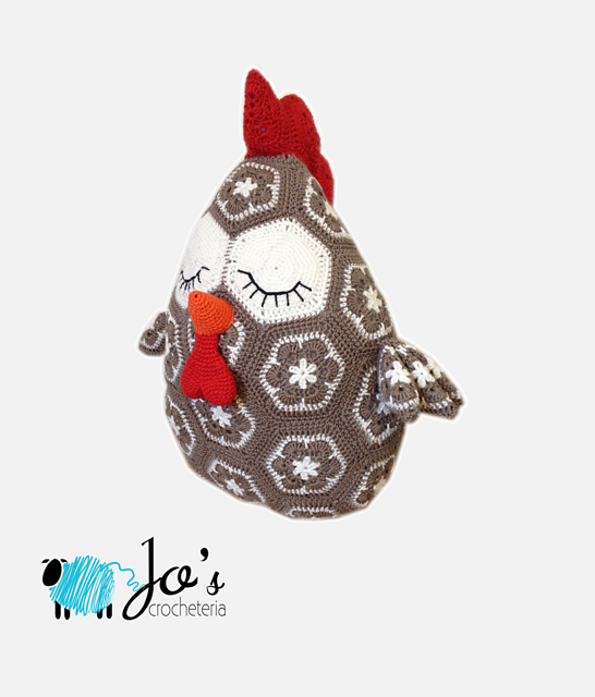 Ravelry: Frank the African Flower Chicken Pillow pattern by JOs Crocheteria