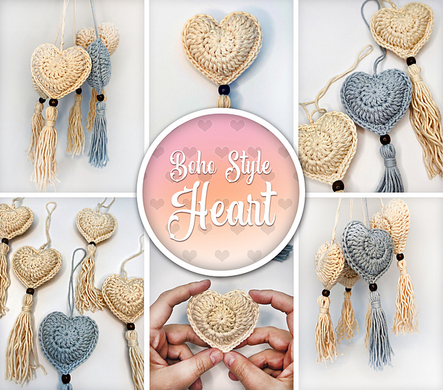 Ravelry: Boho Style Heart pattern by Jolly Lizard