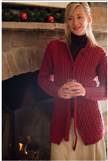 Ravelry: Red Cable Cardigan pattern by Joanne Yordanou