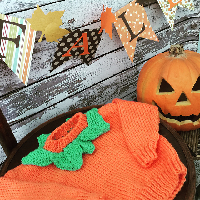 Ravelry: Fall Pumpkin Pullover Sweater pattern by Johanna Miner