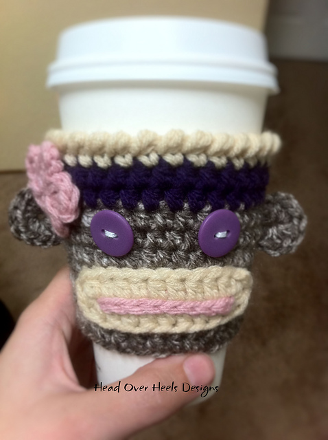 Ravelry: Sock Monkey Cup Cozy pattern by Jonna Ventura