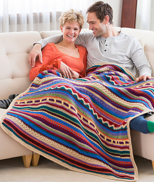 Ravelry: Southwestern Rainbow Throw pattern by Marianne Forrestal