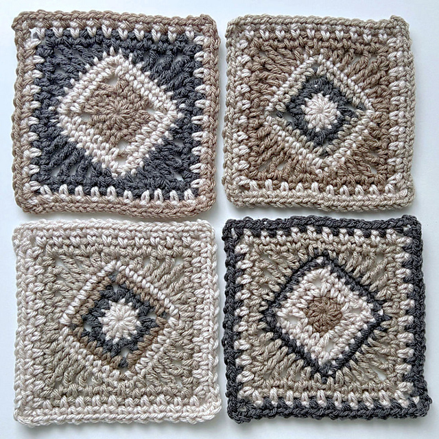 Ravelry: Graceful Diamond Square pattern by Jane Snedden Peever