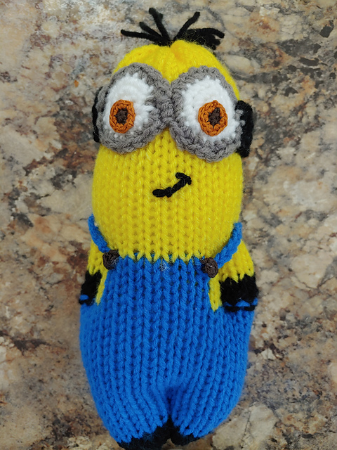 Ravelry: Loom Knitted Minion Kevin Doll pattern by Jen Tipton