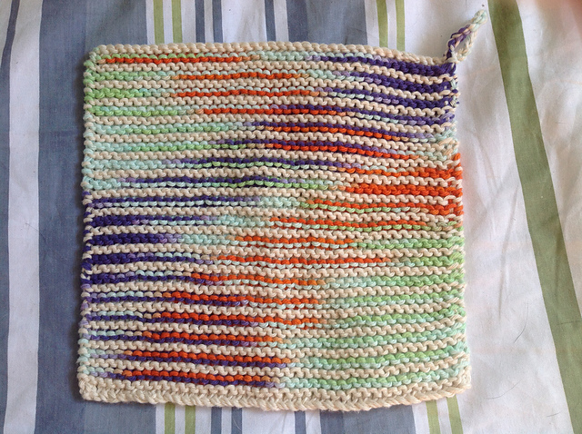 Ravelry: Easy Striped Wash or Dishcloth pattern by The Knit Guru