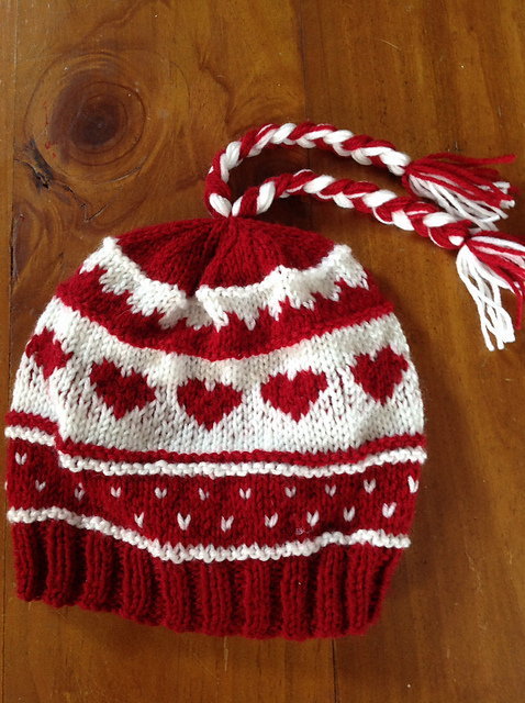 Ravelry: Valentines Heart beanie pattern by The Knit Guru