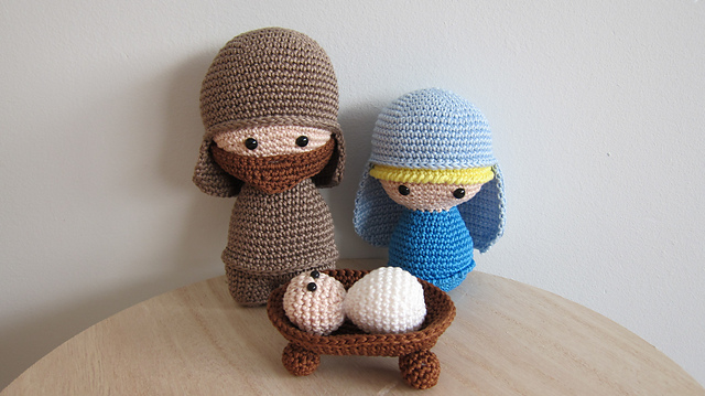 Ravelry: Mary, Joseph & baby Jezus pattern by Juffrouw Hutsekluts