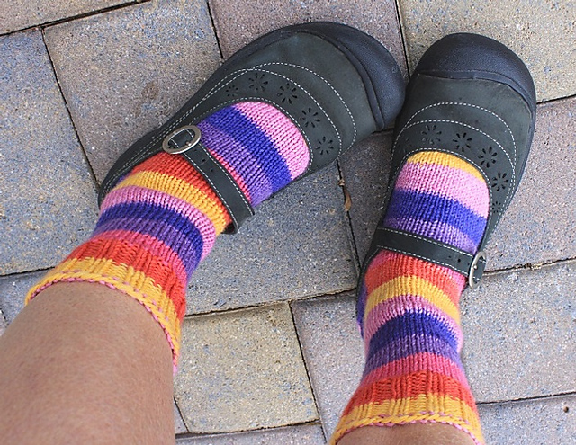 Ravelry: 2 Circ Socks pattern by Julie Tarsha