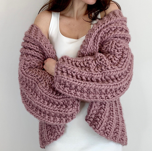 Ravelry: Rib knit cardigan Heather pattern by Julia Piro