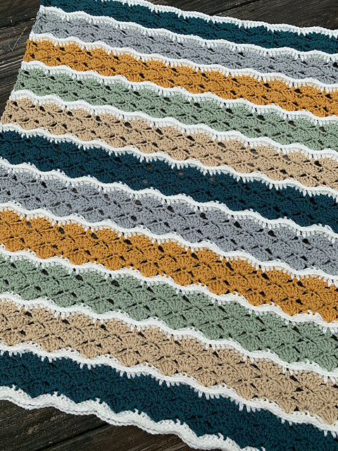 Ravelry: Ophelia Ripple Blanket pattern by Julie Yeager