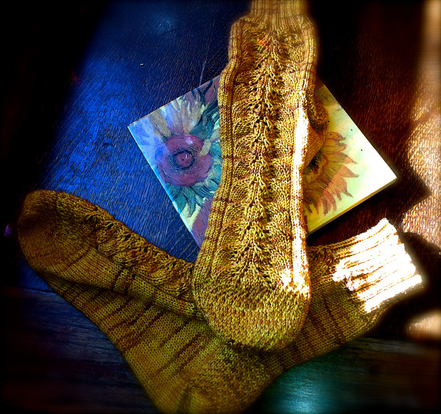 Ravelry: Gold Leaf Socks pattern by Julie Clare