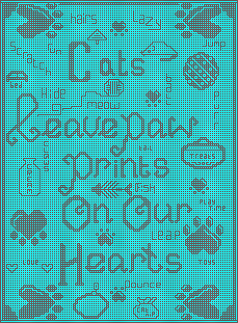 Ravelry: Cats paw prints Overlay pattern by Julie Cliff