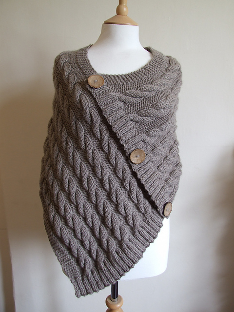 Ravelry: Cabled Aran Wrap pattern by Joanne Whitehead