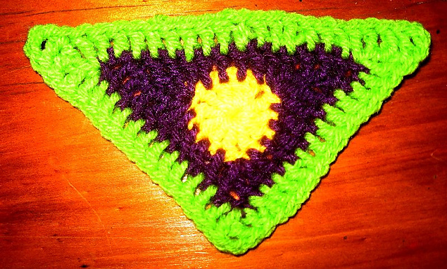 Ravelry: Half-square worked from centre pattern by Toni Andmarc