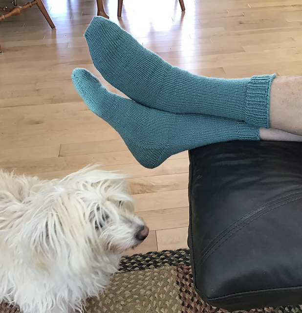 Ravelry: Worsted Socks with Gusset pattern by Knitting Three Together