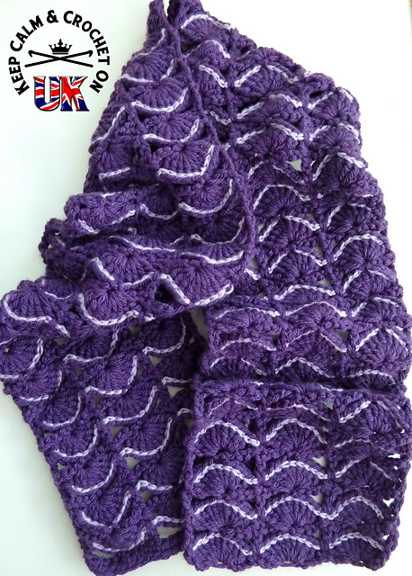 Ravelry: Carly Shell Scarf pattern by Heather C Gibbs (KCACO.UK)