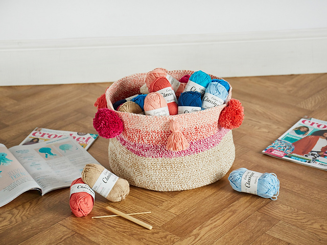 crochet basket pattern dk