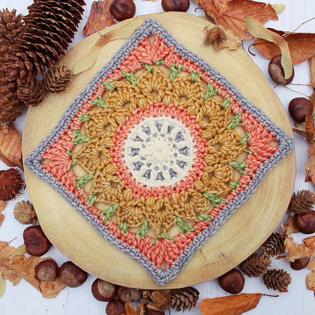 Ravelry: Autumn Turn Afghan Block pattern by Heather C Gibbs (KCACO.UK)