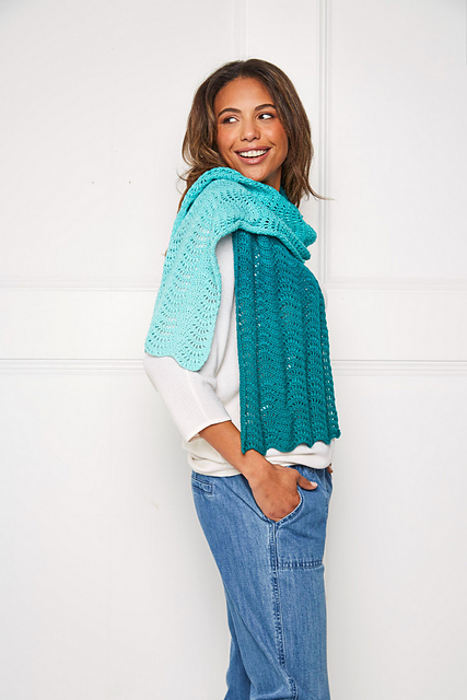 Ravelry: Triple Ripple Wrap pattern by Heather C Gibbs (KCACO.UK)