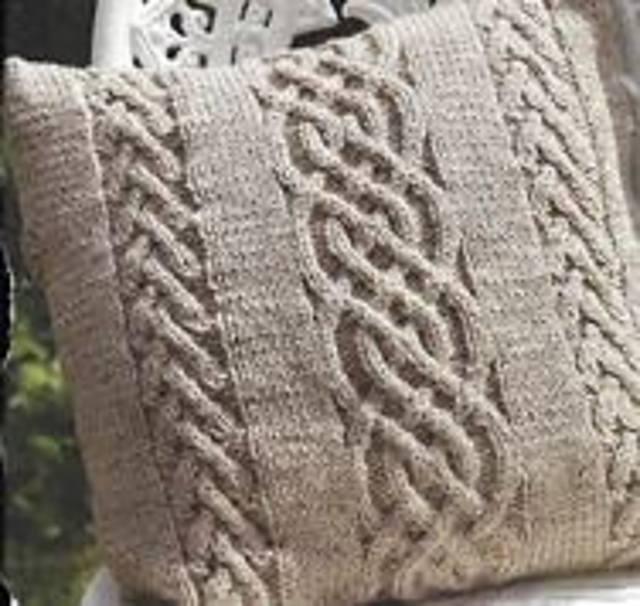 Ravelry: Saxon Braid Cushion Cover pattern by Sian Brown Knitwear Design