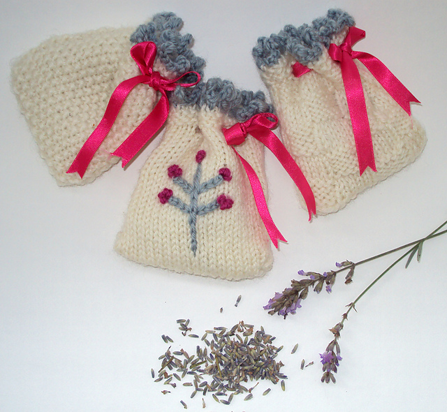 Ravelry: Lavender Bags pattern by Sian Brown Knitwear Design