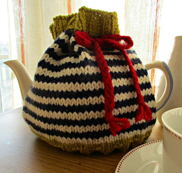Ravelry: Nautical Tea Cosy pattern by Sian Brown Knitwear Design