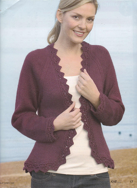 Ravelry: Lace Curved edge Cardigan pattern by Sian Brown Knitwear Design