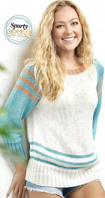 Ravelry: Striped Border Jumper pattern by Sian Brown Knitwear Design