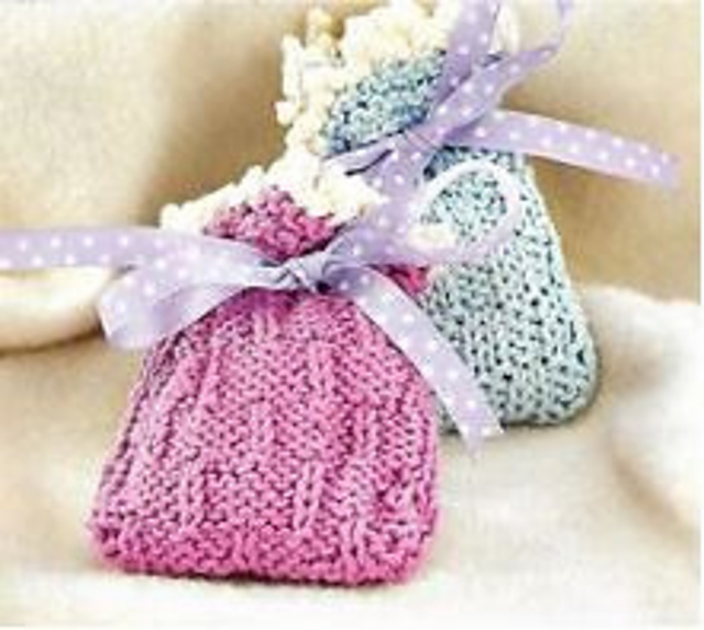 Ravelry: textured Lavender Bags pattern by Sian Brown Knitwear Design