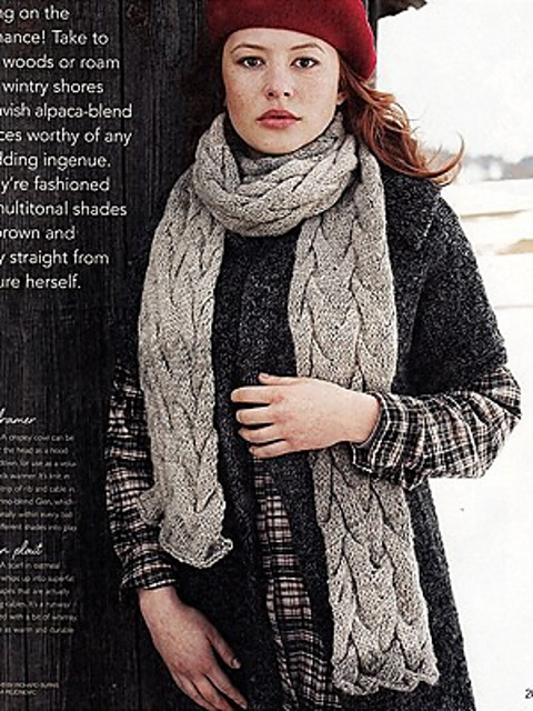 Ravelry: Cabled Scarf pattern by Debbie Bliss