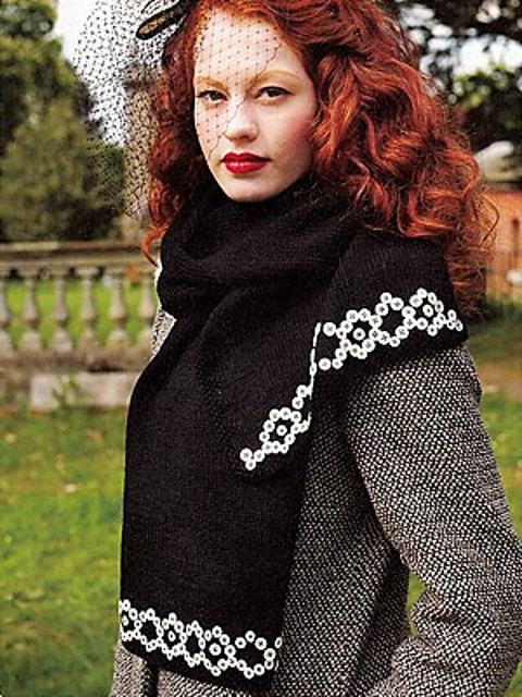 Ravelry: Pearly Kings and Queens Wrap pattern by Debbie Bliss