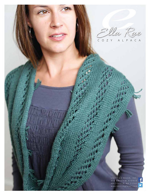 Ravelry: Lace and Rib Cowl pattern by Ella Rae