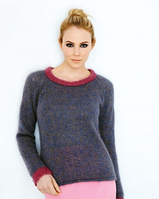 Ravelry: #25 Pink Edged Sweater pattern by Debbie Bliss