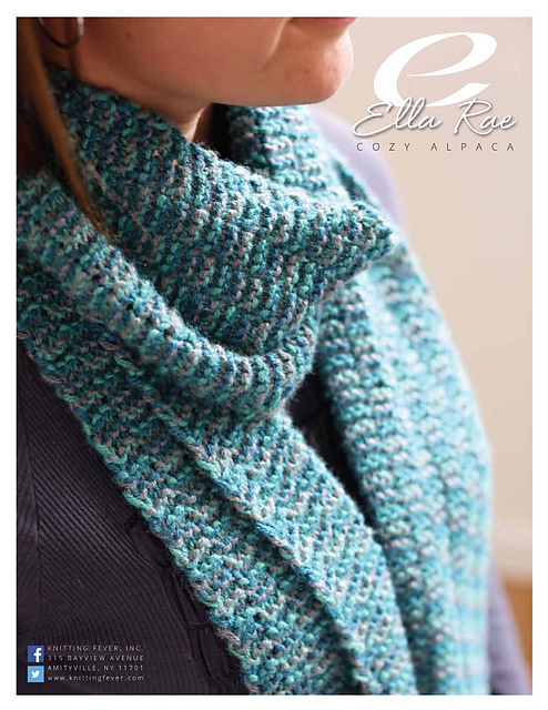 Ravelry: Striped Garter Rib Scarf pattern by Ella Rae