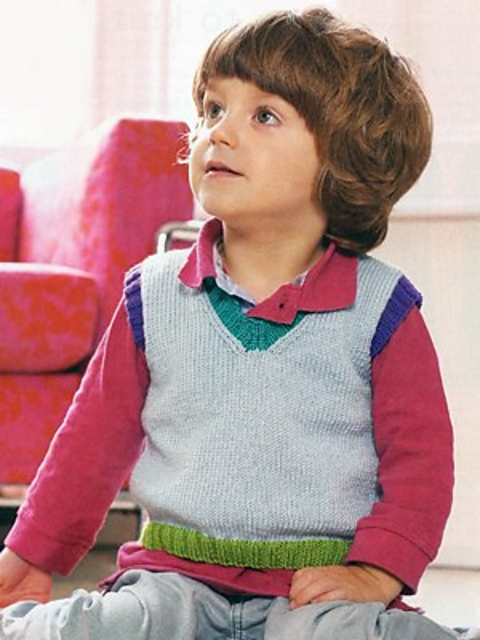 Ravelry: #27 Contrast Rib Tank pattern by Debbie Bliss