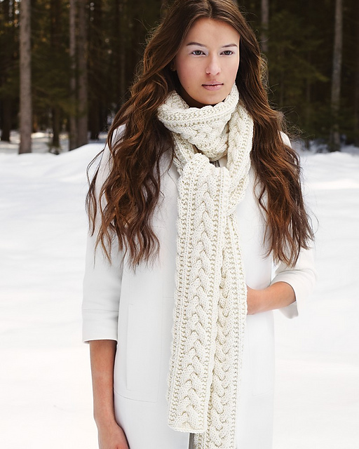 Ravelry: #02 Cabled Scarf pattern by Debbie Bliss