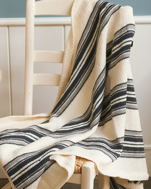 Ravelry: #21 Striped Throw pattern by Rosy Tucker