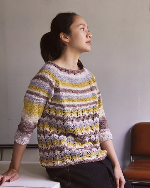 Ravelry: Lace Raglan Pullover pattern by Eisaku Noro Design Team 野呂英作企画室