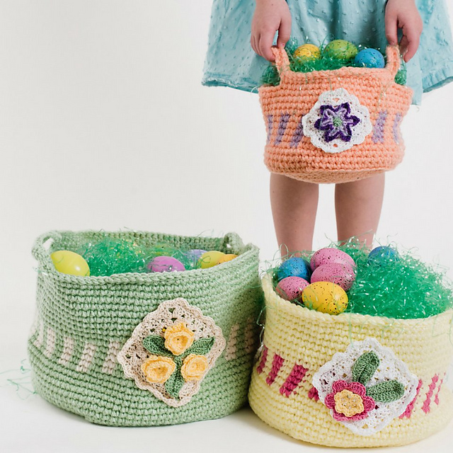 Ravelry: Blooming Baskets Set pattern by Nanette M. Seale