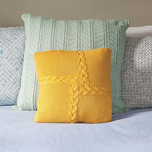 Ravelry: Braided Pinwheel Pillow pattern by Margaret Holzmann