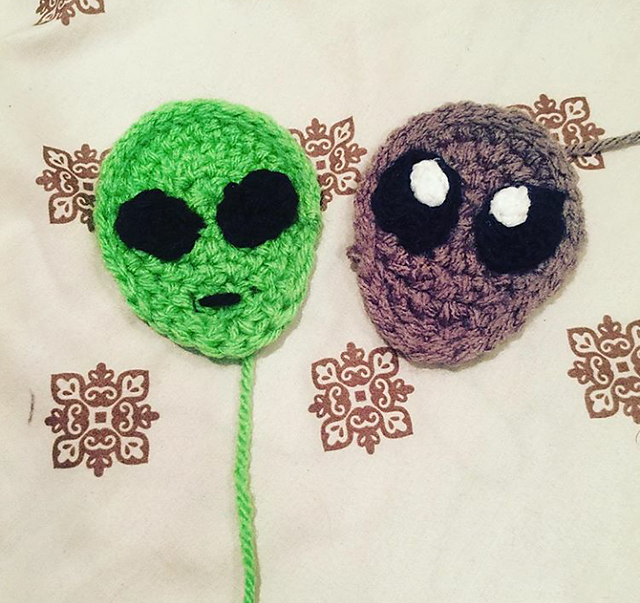 Ravelry: Alien Head Applique pattern by Whitney Harden