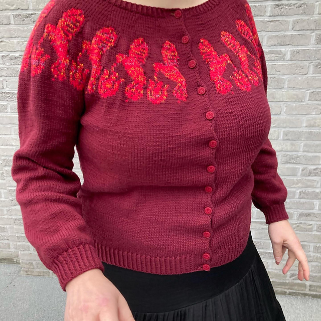Ravelry: Hummingbirds cardigan pattern by Kaarel Kalatraaler