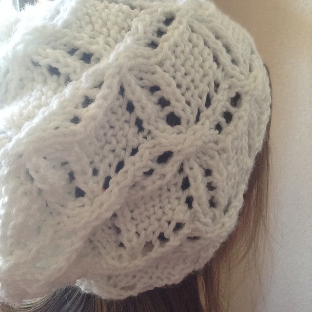 Ravelry: Diamond Eyelet Hat pattern by Katherine Westerman
