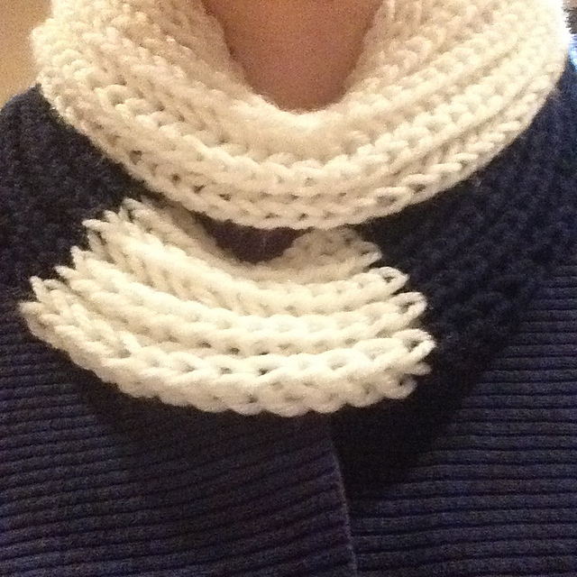 Ravelry: Nautical Brioche Infinity Scarf pattern by Katherine Westerman